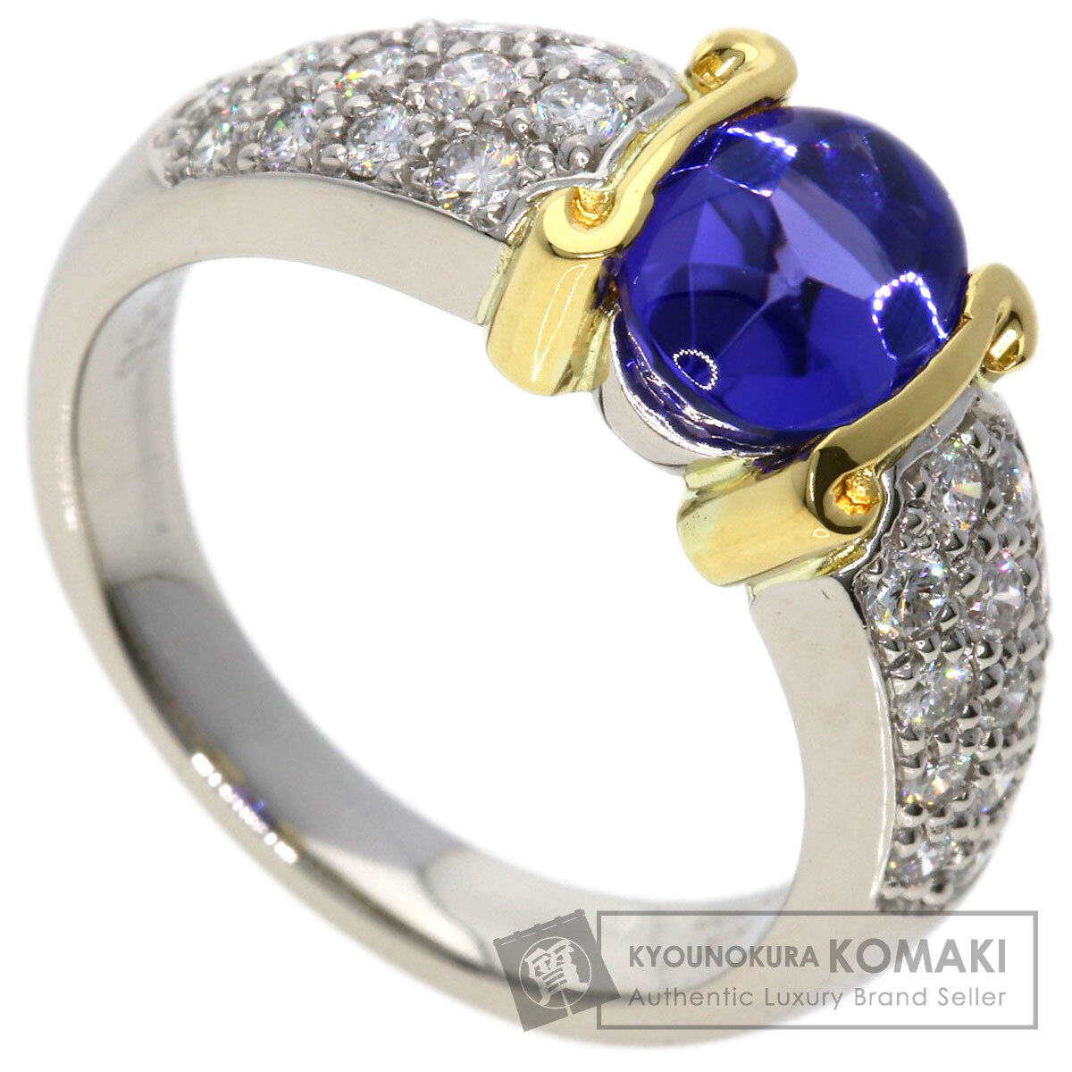 【楽天市場】1.68ct タンザナイト ダイヤモンド リング・指輪 K18イエローゴールド/PT900 9.5g レディース 【中古】：ブランド京の蔵小牧【最安挑戦！】