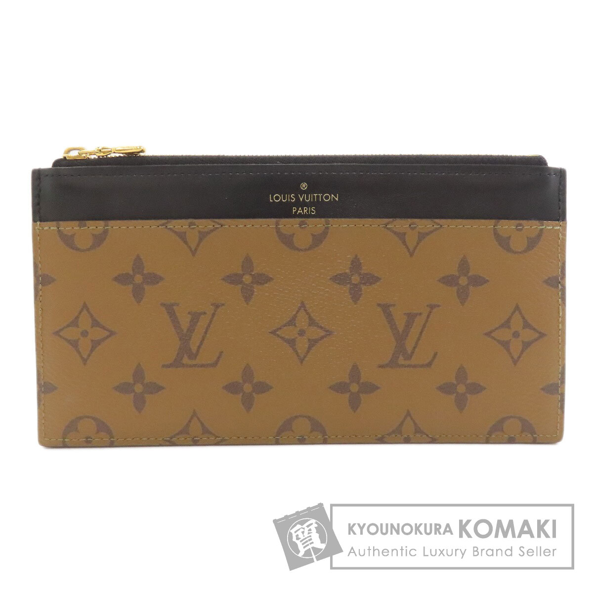 楽天市場】ルイ ヴィトン モノグラム リバース スリム パース 長財布