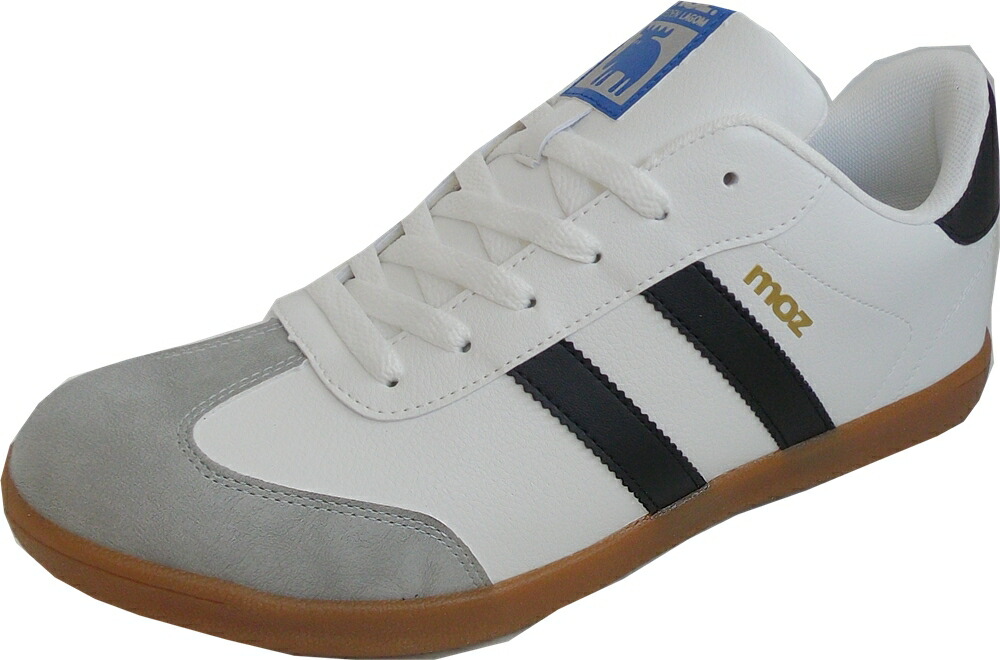 【楽天市場】MOZ モズ MOZ 5223 ホワイト/ブラック 紳士スニ−カー メンズ 秋毎 25-28cm スニーカー ヘラジカ エルク：ショップ球太