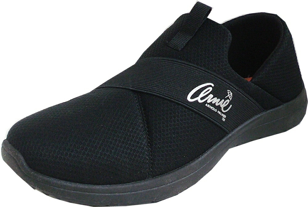 【楽天市場】（ Arnold Palmer) AN0933 オールブラック(アーノルドパーマー）スリッポン 22.5cn-25cmシード ...