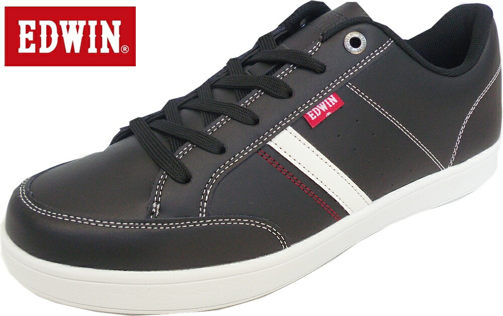 【楽天市場】fuエドウィン EDW-7053 ブラック EDWIN 送料無料 紳士スニ−カー メンズ 25-28cm スニーカー：ショップ球太