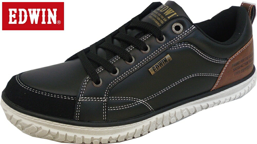 【楽天市場】fuエドウィン EDW-7769 ブラック EDWIN 送料無料 紳士スニ−カー メンズ 25-28cm スニーカー：ショップ球太