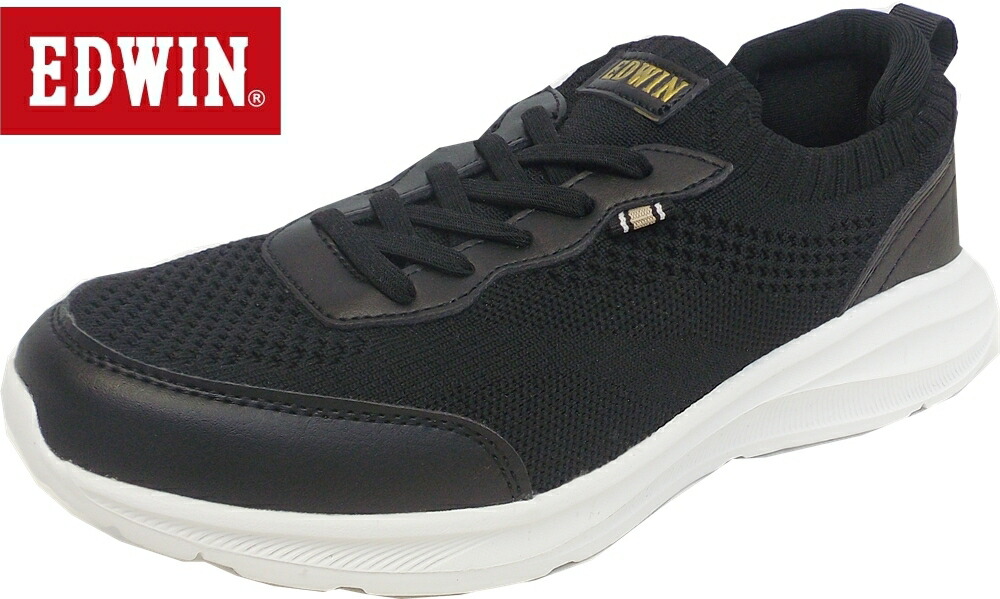 【楽天市場】fu EDWIN エドウィン EDW-4323 婦人スニ−カー ブラック レディス 23-24.5cm スニーカー：ショップ球太
