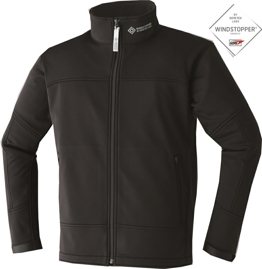 【楽天市場】Asahicho ゴア ウインドストッパー ソフトシェルジャケット 51038 ブラック S-5L ゴアテックス (旭蝶繊維)GORE-WINDSTOPPER 送料無料：ショップ球太