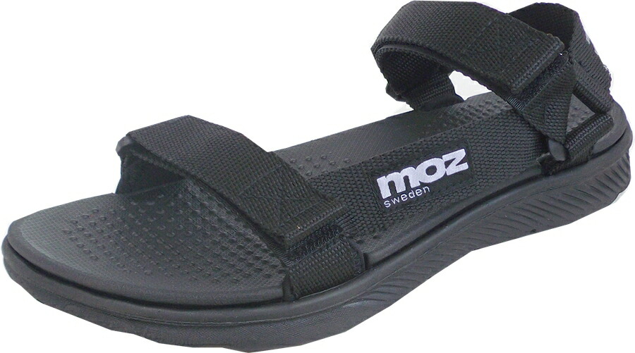 【楽天市場】MOZ モズ3824ブラック 紳士スポーツサンダル 秋毎 S-LLL 耐水 ソフト中敷 ヘラジカ エルク：ショップ球太