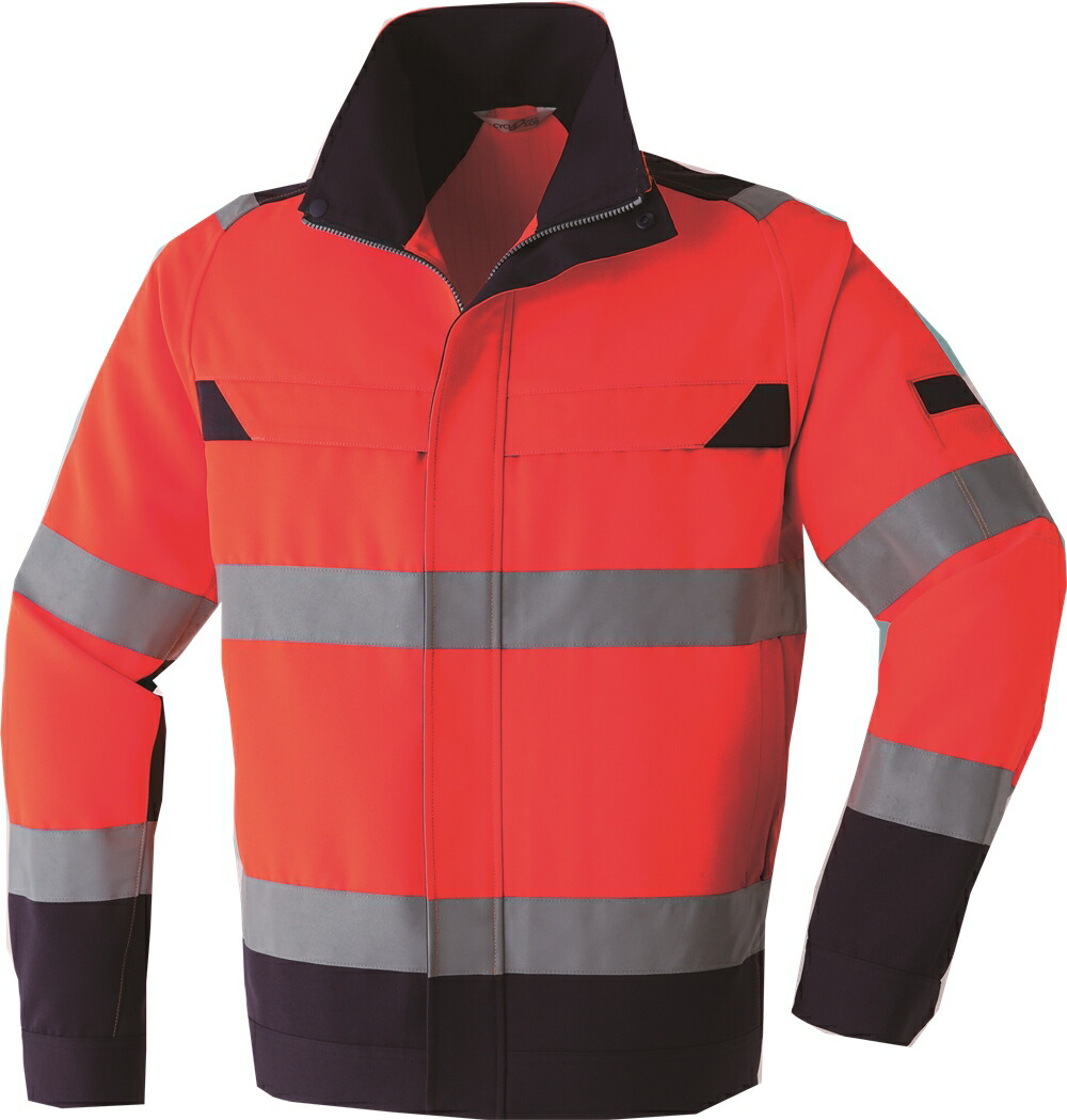 【楽天市場】アサヒチョウ Asahichio E780 16蛍光レッド 高視認ブルゾン ジャンパー S-8L：ショップ球太