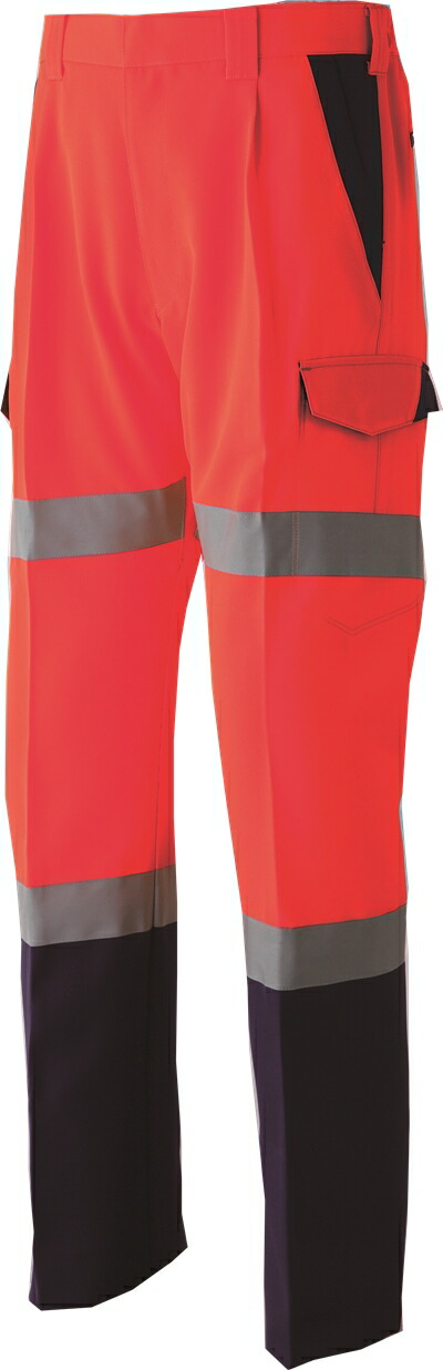 【楽天市場】アサヒチョウ Asahichio 高視認カーゴパンツ(ワンタック) E782 16 蛍光レッド S-8L：ショップ球太