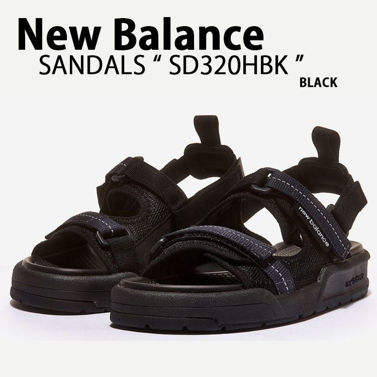【楽天市場】New Balance ニューバランス サンダル SD3205HBE BLACK スポサン スポーツサンダル スライドサンダル ...