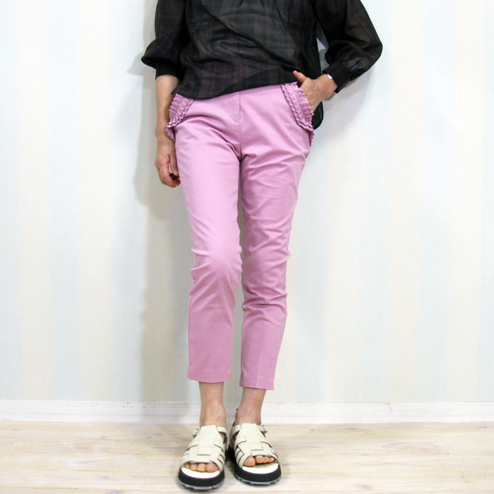 【楽天市場】【 60%OFF】【MAX2000円クーポン】GALENA (ガレナ)ポケットフリルストレッチテーパードパンツ：La Cocotte 【ラ ココット】