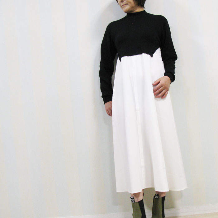 【楽天市場】【60％OFF】【MAX2000円クーポン】GALENA (ガレナ)ニットレイヤード風後ろリボンワンピース：La Cocotte 【ラ ココット】