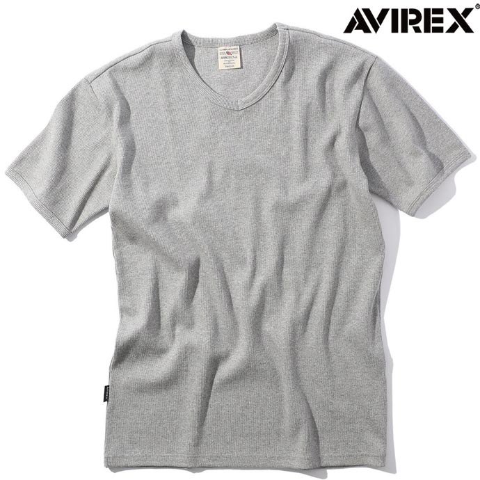 【楽天市場】アビレックス AVIREX リブ 半袖 ブイネック Tシャツ デイリーウェア RIB S/S V-NECK T-SHIRT 7834934008 6143501 グレー 送料無料 ...