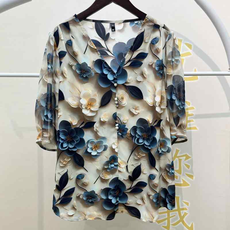 【楽天市場】ブラウス レディース エレガント シャツ 軽量 通気性が良い ゆったり 大きめ カジュアル おしゃれ 万能 トップス 3?プリント ...