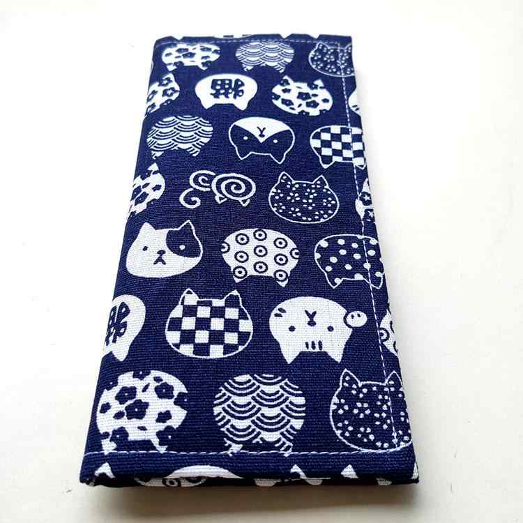 楽天市場】LIN 和柄 レザー ロング ウォレット 長財布 黒猫のLamyと