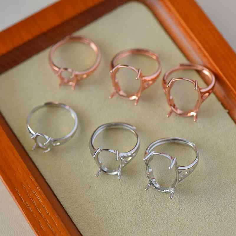 【楽天市場】指輪 空枠 はめ込み diy S925 シルバー リング 空 ホルダー 男女兼用 シンプル ファッション 宝石なし 開口部調節可能 ユニセックス ローズゴールド アクセサリー：ラ・グラーヌ