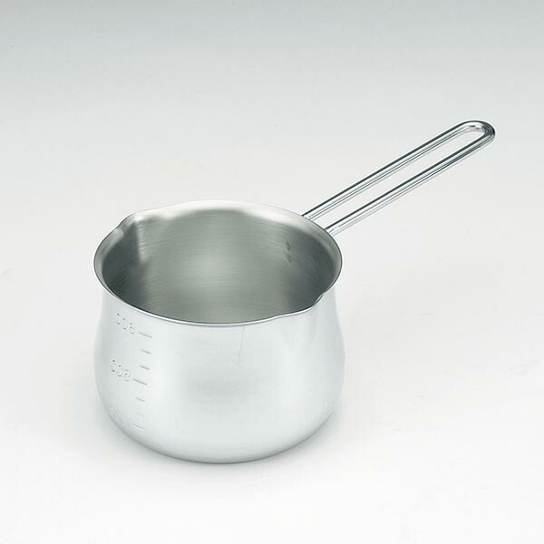 【楽天市場】18-8ステンレス ミルクパン 800ml 目盛付(0388046)アウトドア キャンプ 片手鍋 ワイヤーハンドル オール ...