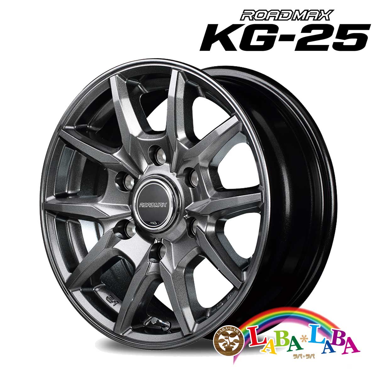 【楽天市場】【マラソン限定★エントリーでポイント5倍】ホイール 15インチ 15×5.5J +45 PCD139 6穴 MID ROADMAX KG25 4本セット (1555 +45 139 ...
