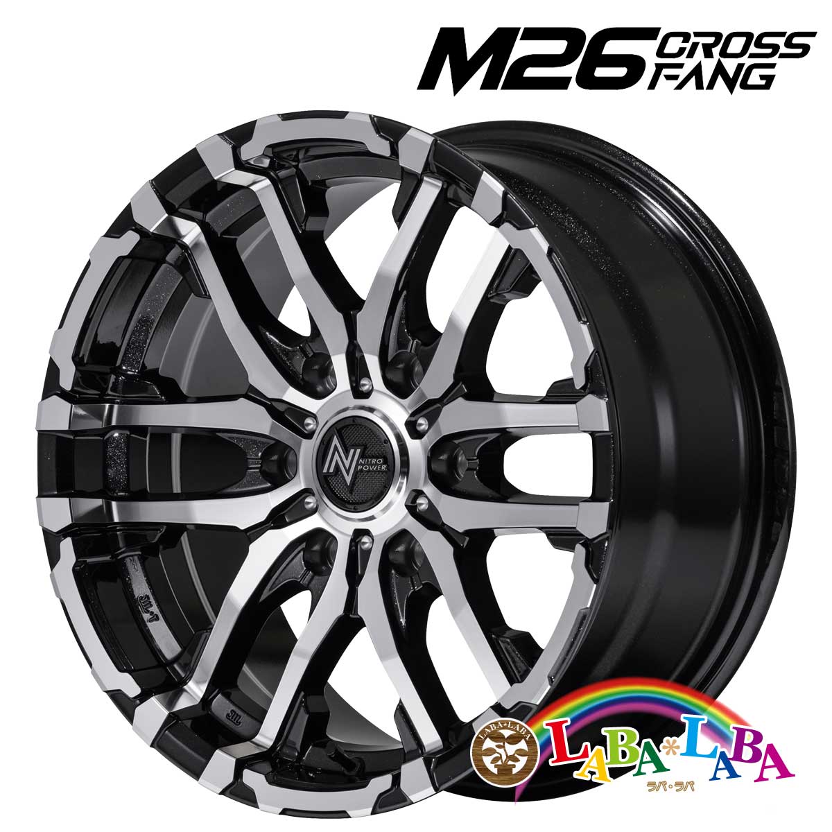 【楽天市場】ホイール 16インチ 16×6.5J +38 PCD139 6穴 MID NITRO POWER M26 CROSSFANG 4本セット (1665 +38 139-6H)：ラバ ...