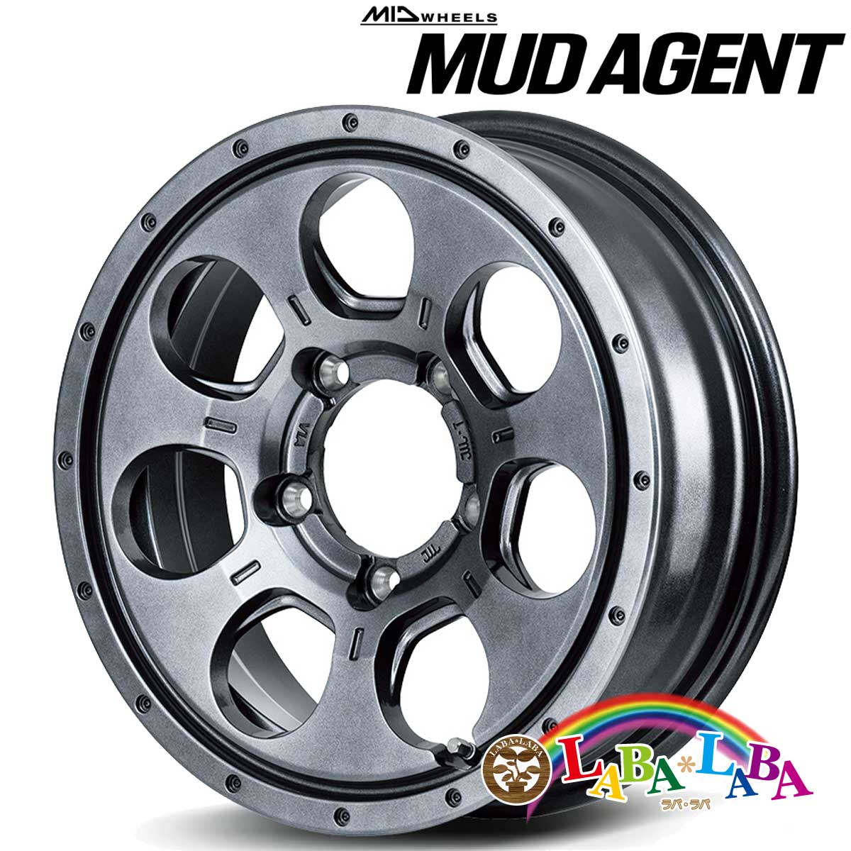 【楽天市場】ホイール 16インチ 16×5.5J +22 PCD139 5穴 MID ROADMAX MUDAGENT (1655 +22 139-5H)：ラバラバ 楽天市場店