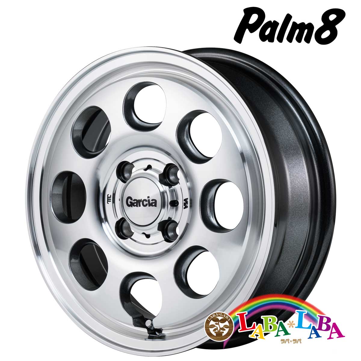 【楽天市場】ホイール 15インチ 15×4.5J +45 PCD100 4穴 MID GARCIA Palm8 4本セット (1545 +45 100-4H)：ラバラバ 楽天市場店