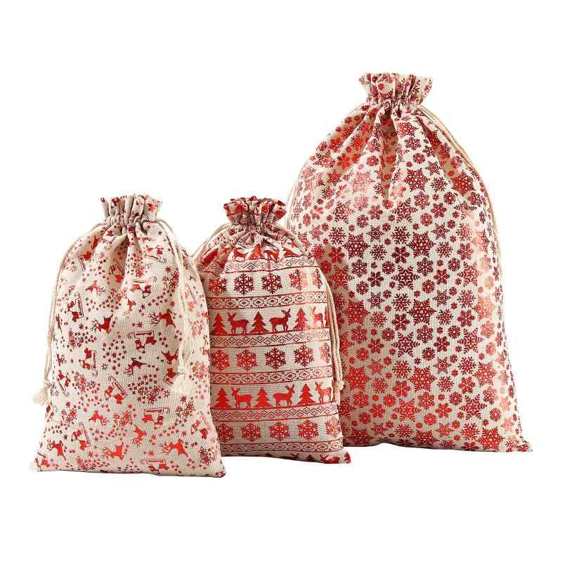 【楽天市場】【BEAUTY PLAYER】かわいいクリスマスギフトバッグ キャンディバッグ ラッピング袋 巾着袋 プレゼント用 リサイクル可能 ...