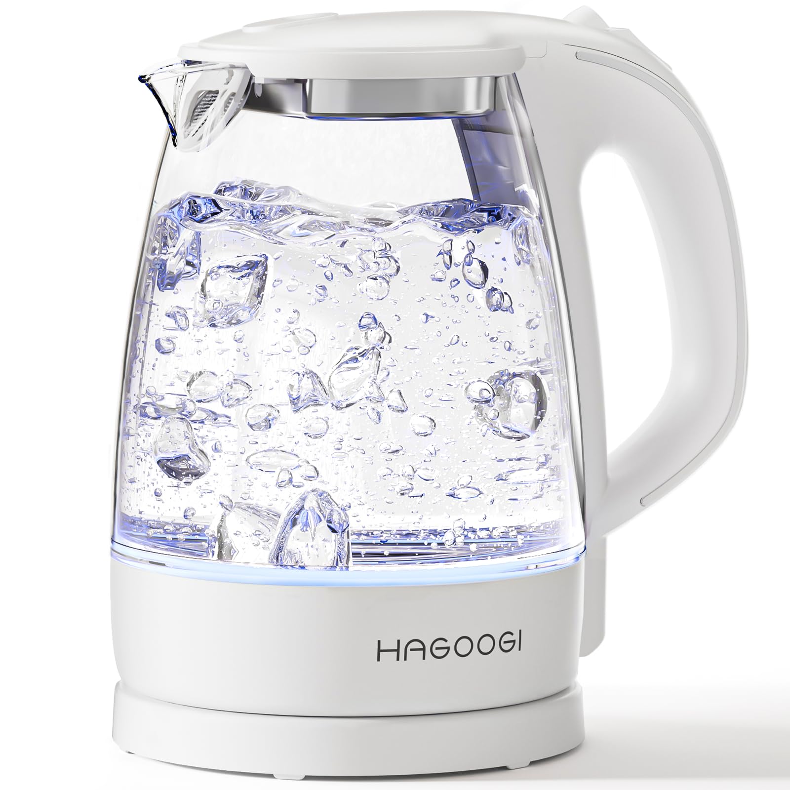 【楽天市場】無臭&無害ハゴオギ 電気ケトル ガラス 1. 04年最新昇級版ケトル 電気 「本体青く光る」透明 耐熱ガラス 湯沸かし器 ポット ...