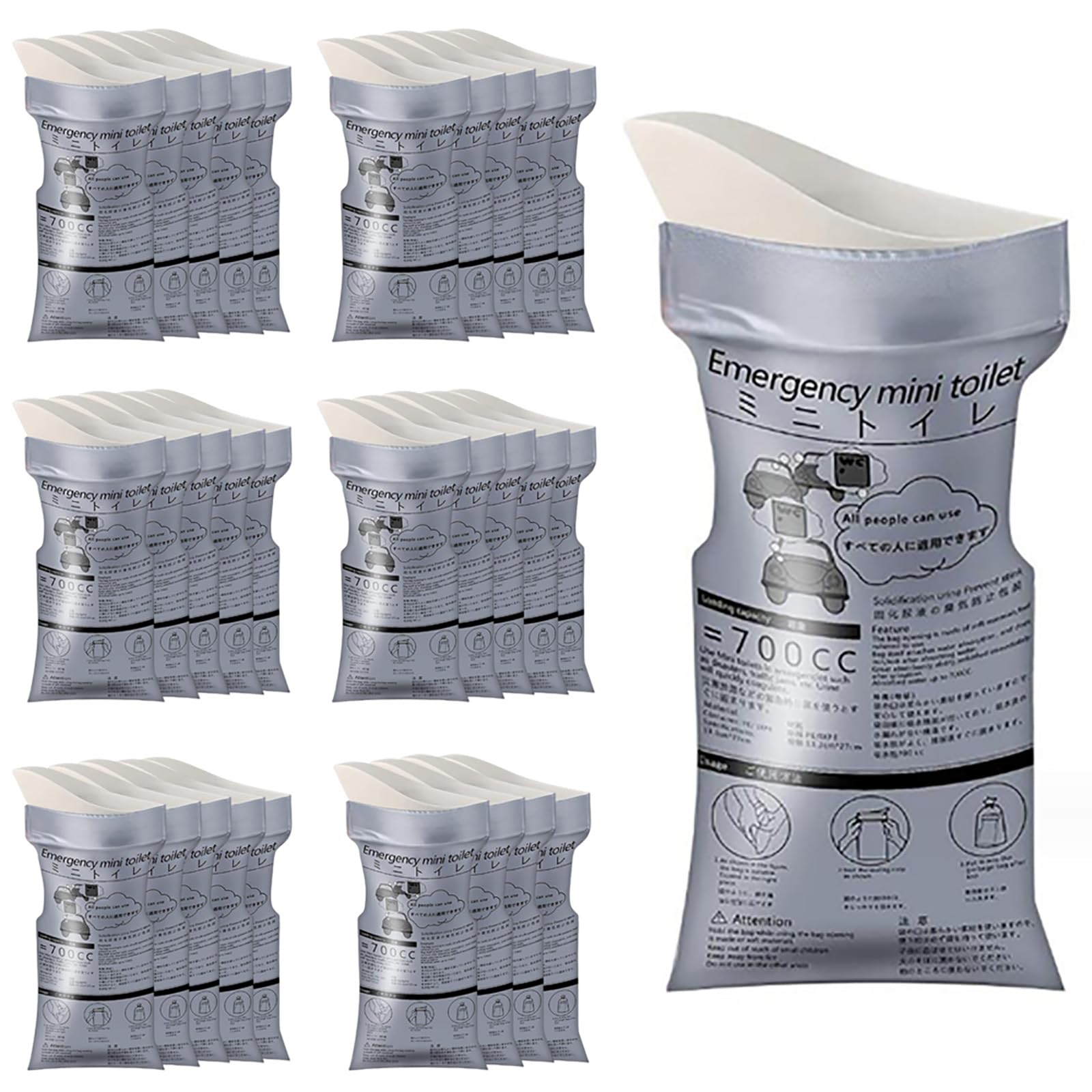 【楽天市場】GOODH 簡易トイレ 緊急トイレ 携帯トイレ ミニトイレ 登山 車 渋滞 災害用 男女兼用 非常用トイレ 700cc 30個 ...