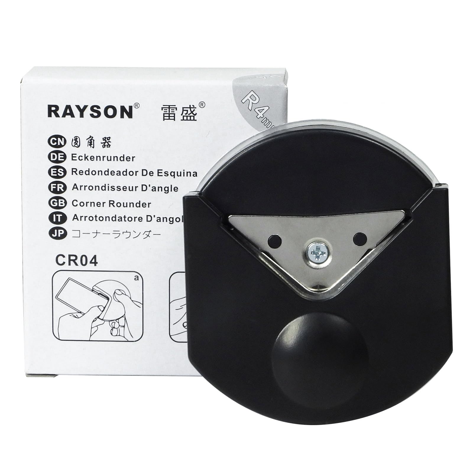 【楽天市場】RAYOR R04BKコーナーラウンダーカッター4V、紙とプラスチックをカッター黒：La chic ラ・シック