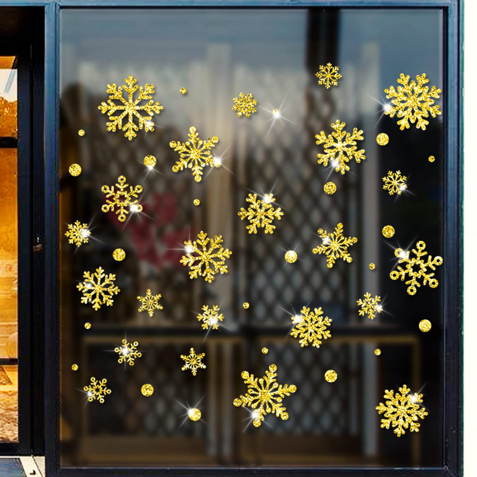 【楽天市場】b Gold724 Wall ticks hristmas Decorations tatic lin ticks Windows ...