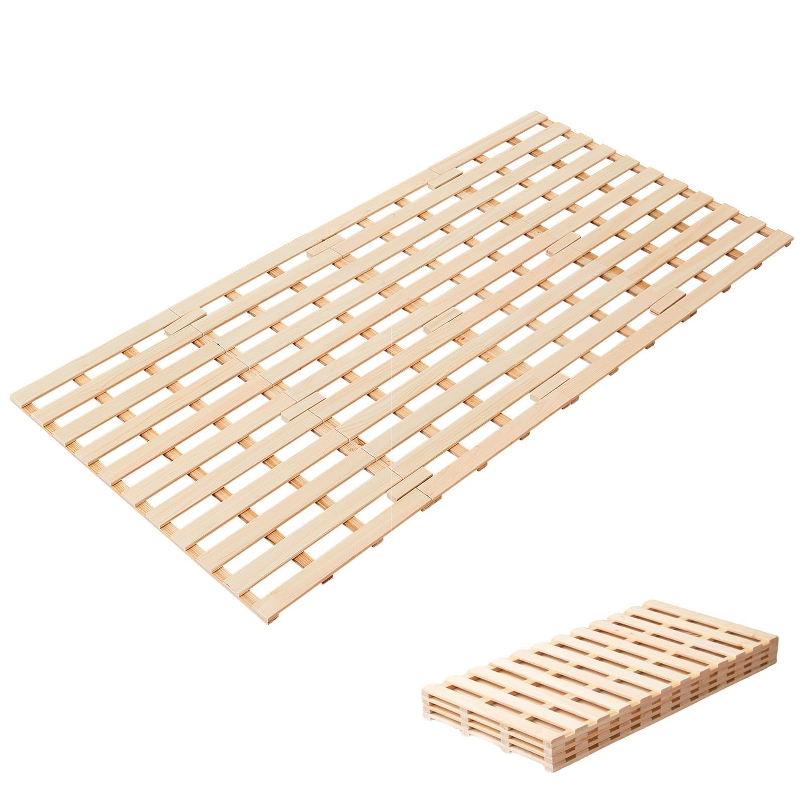 【楽天市場】すのこベッド 折りたたみ セミダブル スノコベッド すのこマット 布団すのこ 国産ひのき 4つ折り 滑り止め 通気：La chic ラ・シック