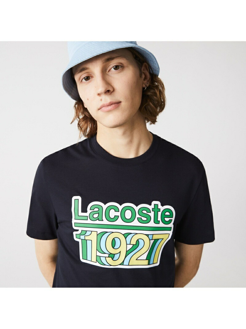【楽天市場】【SALE／40%OFF】ヴィンテージプリントコットンクルーネックTシャツ LACOSTE ラコステ トップス カットソー・Tシャツ ホワイト オレンジ ブラック【RBA_E ...