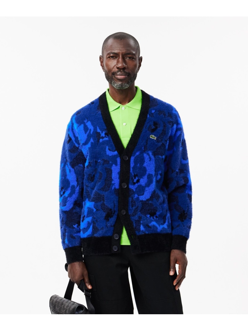 【楽天市場】【SALE／40%OFF】フローラルジャカードシャギーニットカーディガン LACOSTE ラコステ トップス カーディガン ブルー ...