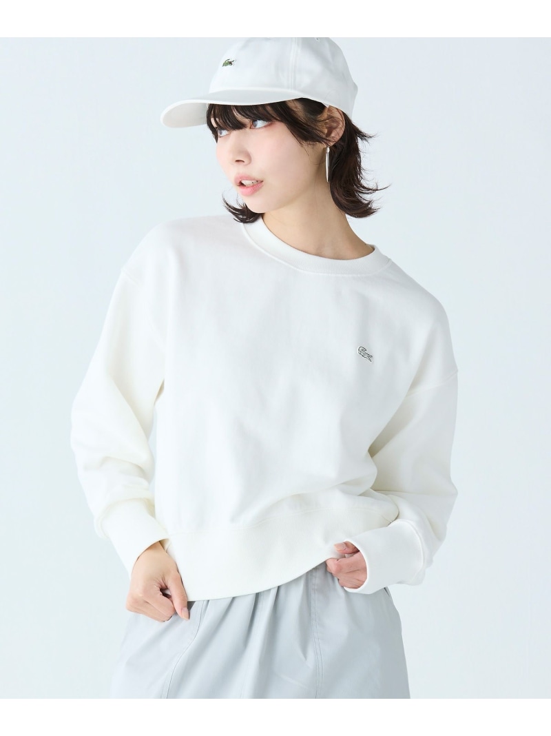 【楽天市場】【SALE／40%OFF】クロップドクルーネックスウェット LACOSTE ラコステ トップス スウェット・トレーナー ピンク ホワイト【RBA_E】【送料無料】[Rakuten ...