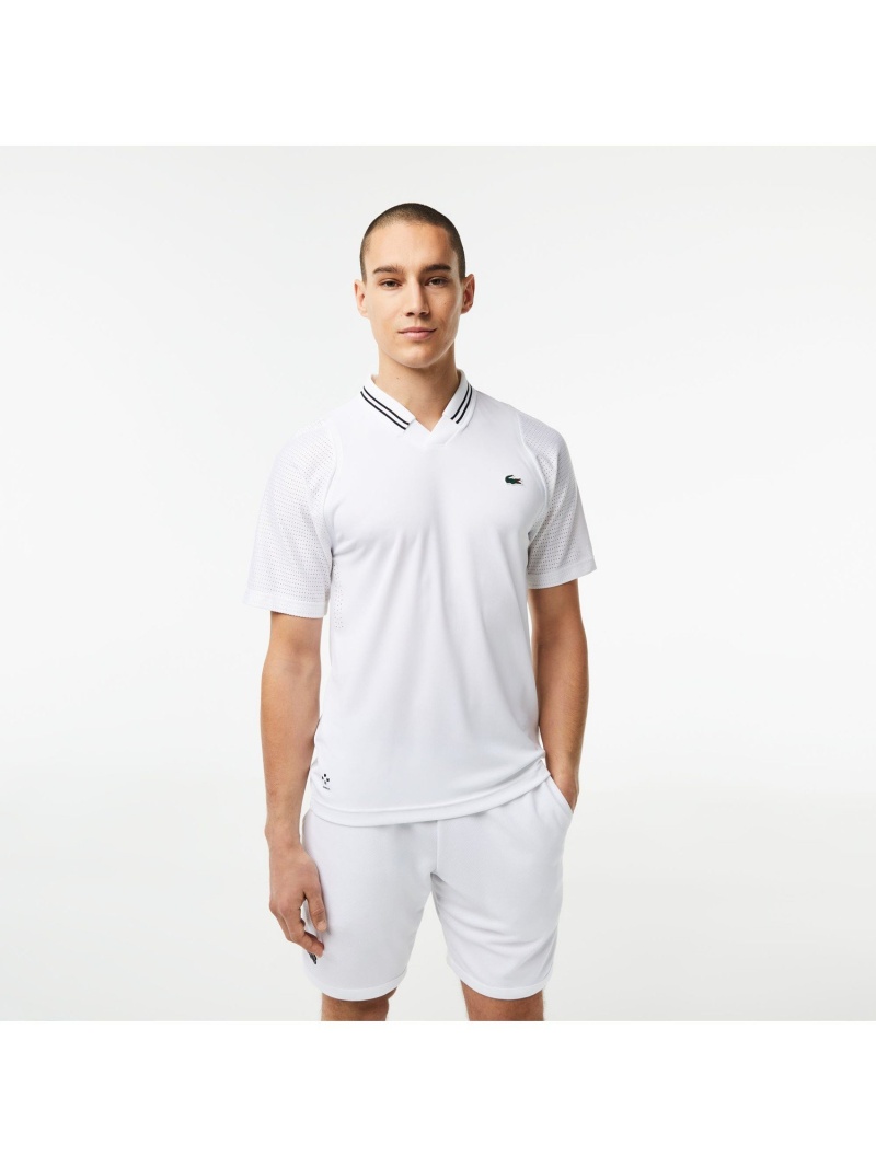 【楽天市場】【SALE／40%OFF】『ダニール・メドベージェフ』スキッパーネックポロシャツ LACOSTE ラコステ トップス ポロシャツ ネイビー ホワイト レッド【RBA_E】【送料無料 ...
