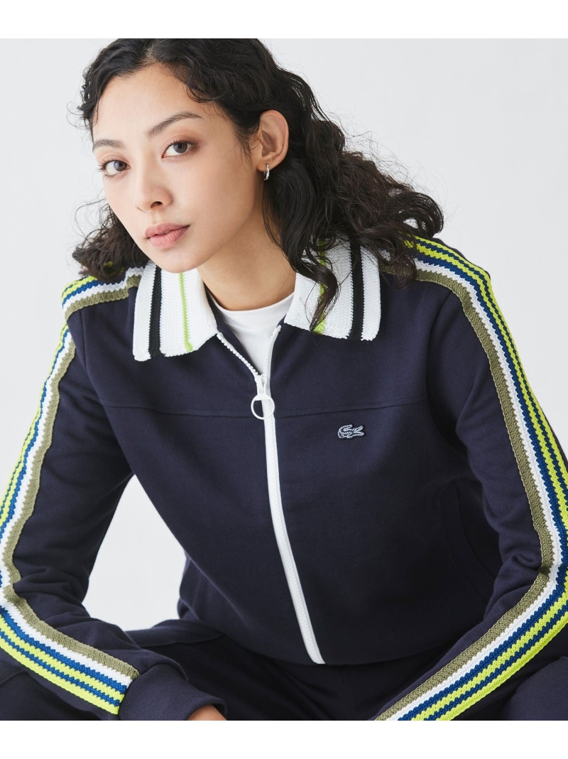 【楽天市場】【SALE／40%OFF】ショルダーニットテーピング ショートトラックジャケット LACOSTE ラコステ トップス その他のトップス ホワイト【RBA_E】【送料無料 ...