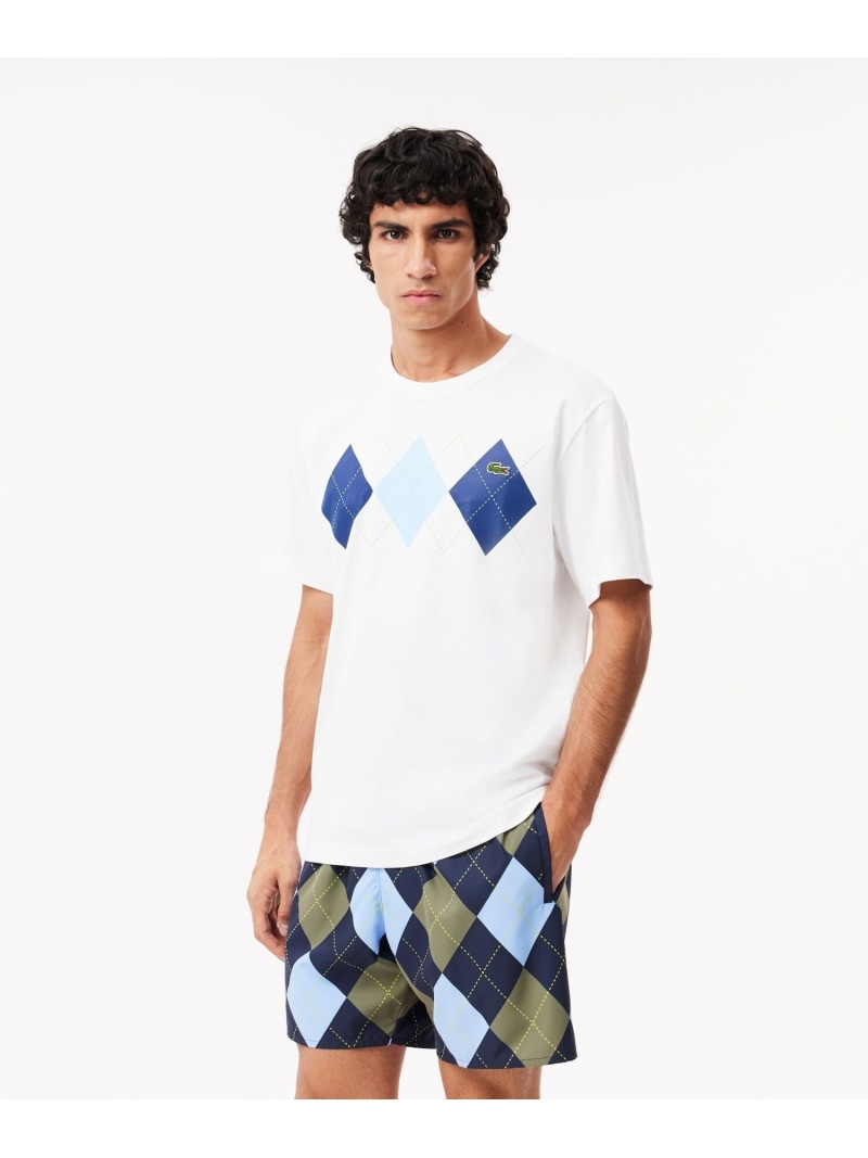 【楽天市場】【SALE／40%OFF】アーガイルプリントTシャツ LACOSTE ラコステ トップス カットソー・Tシャツ ホワイト【RBA_E】【送料無料】[Rakuten Fashion ...