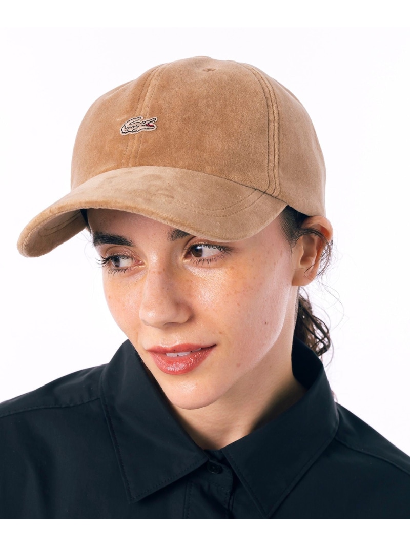 【楽天市場】【SALE／40%OFF】ワンポイント・ベルベットキャップ LACOSTE ラコステ 帽子 キャップ ベージュ ブラック レッド【RBA_E】【送料無料】[Rakuten ...