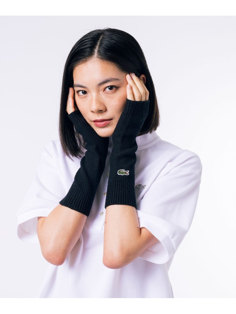 【楽天市場】【SALE／40%OFF】鹿の子ニットフィンガーレスグローブ LACOSTE ラコステ ファッション雑貨 手袋 ネイビー ホワイト ブラック【RBA_E】[Rakuten ...