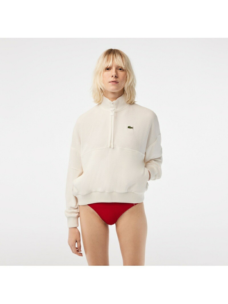 【楽天市場】【SALE／40%OFF】パイル地ハーフジップジャケット LACOSTE ラコステ トップス スウェット・トレーナー ホワイト【RBA_E】【送料無料】[Rakuten ...