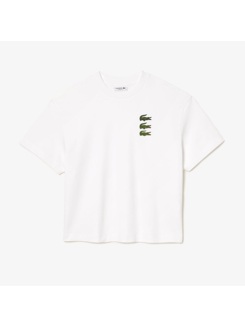 【楽天市場】【SALE／40%OFF】タイムラインクロックワイドTシャツ LACOSTE ラコステ トップス カットソー・Tシャツ ホワイト ブルー【RBA_E】【送料無料】[Rakuten ...