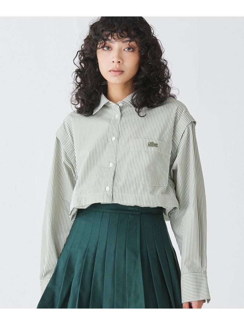【楽天市場】【SALE／40%OFF】4WAYデザイン ボリュームスリーブ ロングシャツ LACOSTE ラコステ トップス シャツ・ブラウス カーキグリーン ホワイト【RBA_E】【送料無料 ...