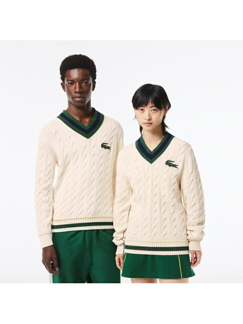 【楽天市場】【SALE／40%OFF】オーガニックコットンチルデンセーター LACOSTE ラコステ トップス ニット ホワイト【RBA_E】【送料無料】[Rakuten Fashion ...