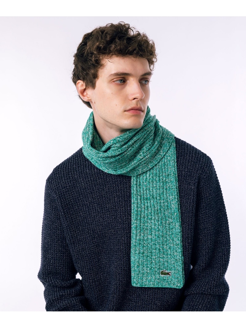 【楽天市場】【SALE／40%OFF】メランジェニットマフラー LACOSTE ラコステ ファッション雑貨 マフラー・ストール・ネックウォーマー カーキグリーン グレー グリーン【RBA_E ...