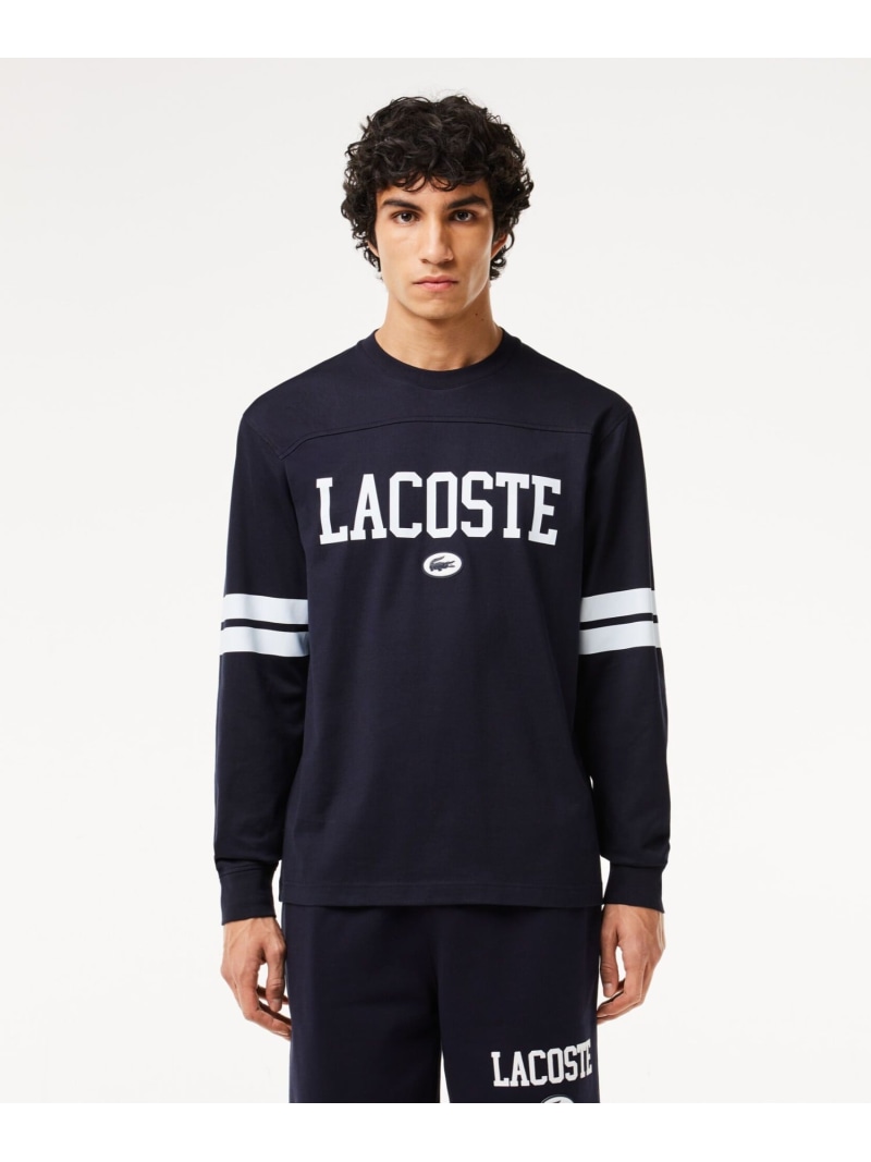 【楽天市場】【SALE／40%OFF】カレッジロゴホッケーTシャツ LACOSTE ラコステ トップス カットソー・Tシャツ ホワイト【RBA_E】【送料無料】[Rakuten Fashion ...