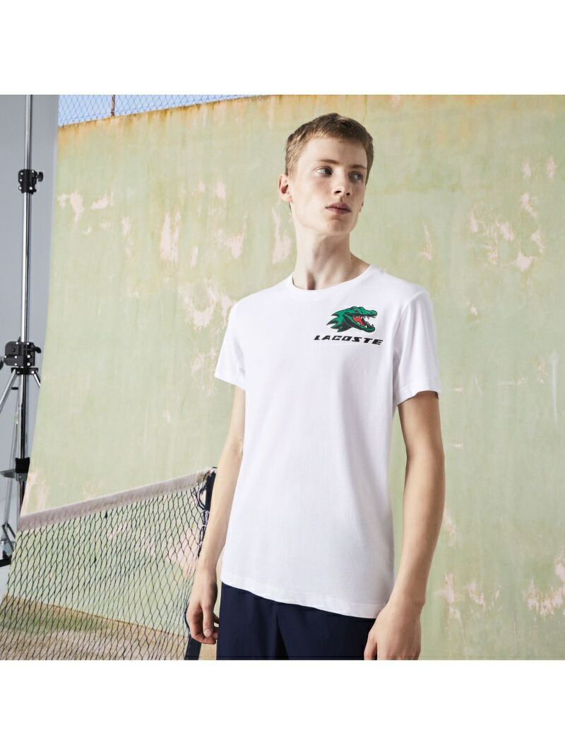 【楽天市場】【SALE／40%OFF】「メドベージェフ」シーズナルグラフィックドライTシャツ LACOSTE ラコステ トップス カットソー・Tシャツ ホワイト ブラック【RBA_E】【送料 ...