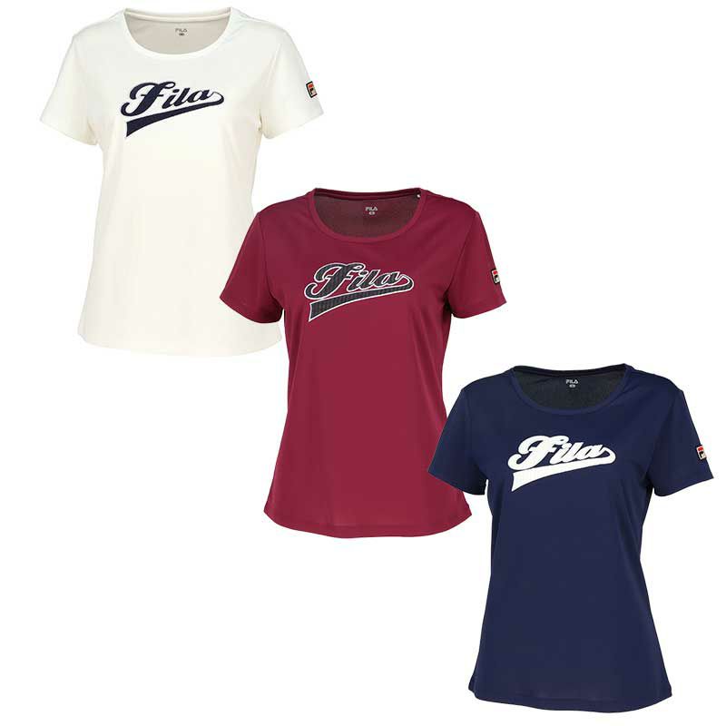 【楽天市場】★フィラ（FILA）テニスウェア ウィメンズ アップリケTシャツ VL2973 10月発売モデル【返品・交換不可】：テニスプロショップラフィノ