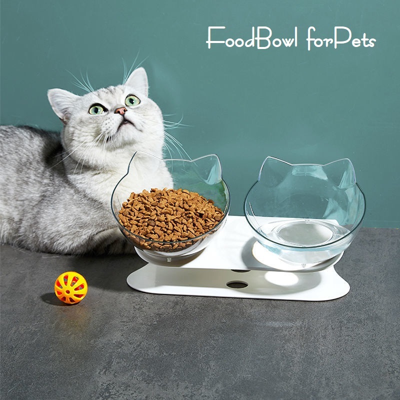 【楽天市場】送料無料 フードボウル ダブルボウル 猫用食器 犬用食器 台付き スタンド付き ペット用食器 ウォーターボウル 給餌 給水 餌皿 エサ入れ 水入れ 角度付き 食べやすい 斜め ...