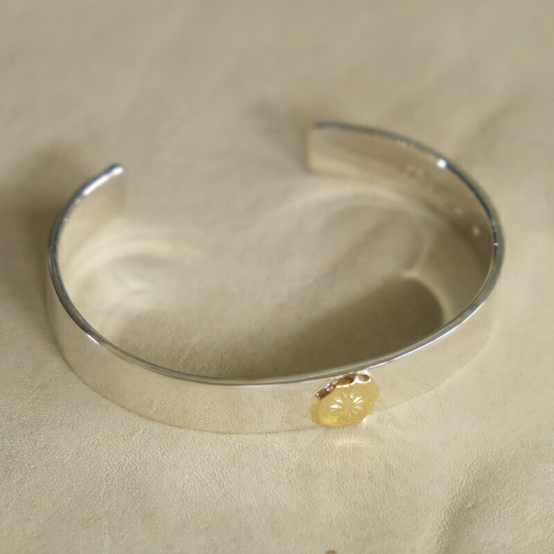 【楽天市場】MOTOR NEW VINTAGE モーター【BG-02】【FLAT BANGLE (18K GOLD ACCENT) 】K18太陽スタンプ付平打ちバングル MOTO ...