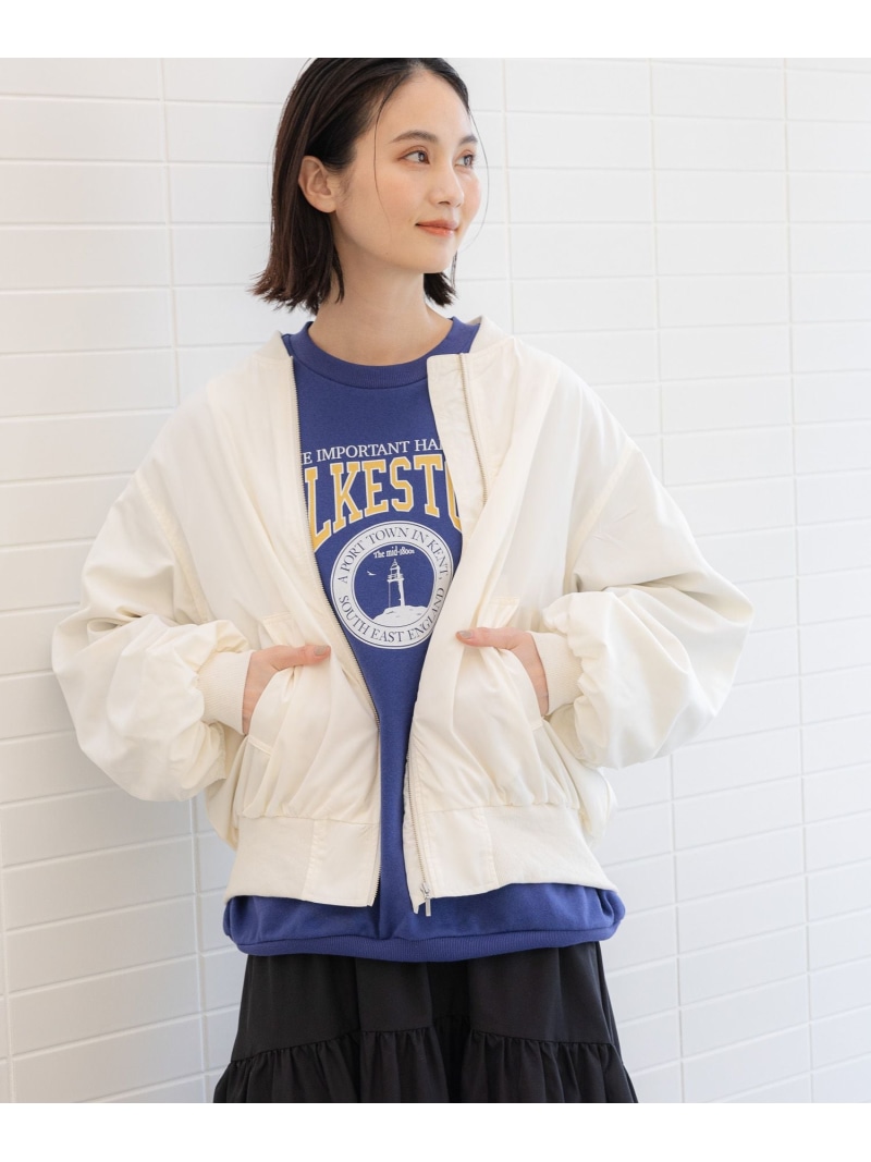 【楽天市場】【SALE／33%OFF】シャーリングスリーブMA-1 LAKOLE ラコレ ジャケット・アウター MA-1 グレー ブラック ホワイト【RBA_E】【送料無料】[Rakuten ...