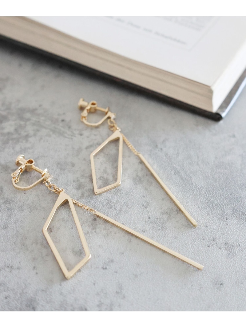 【楽天市場】チェーンロングバーイヤリング LAKOLE ラコレ アクセサリー・腕時計 イヤリング・イヤーカフ シルバー ゴールド ...