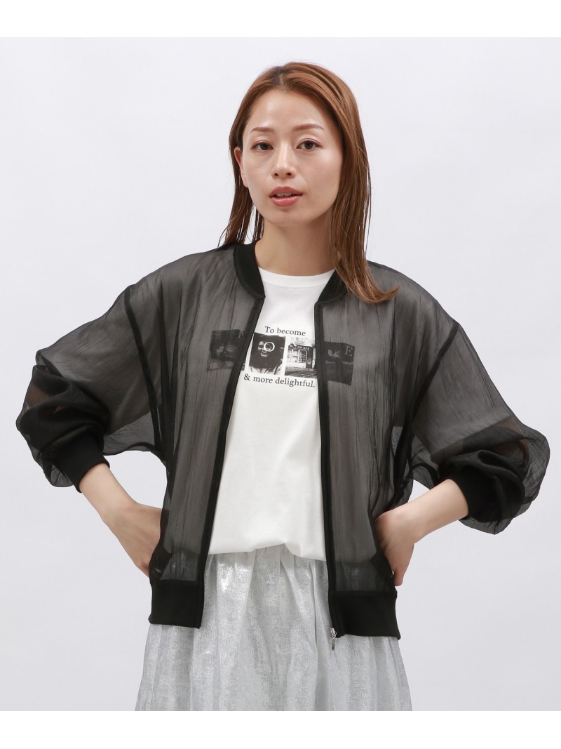 【楽天市場】【SALE／6%OFF】シアーブルゾン LAKOLE ラコレ ジャケット・アウター ブルゾン・ジャンパー ブラック ホワイト グレー【RBA_E】【送料無料】[Rakuten ...